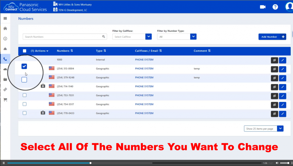05 - Select Which Numbers To Forward - TRS Technology Solutions