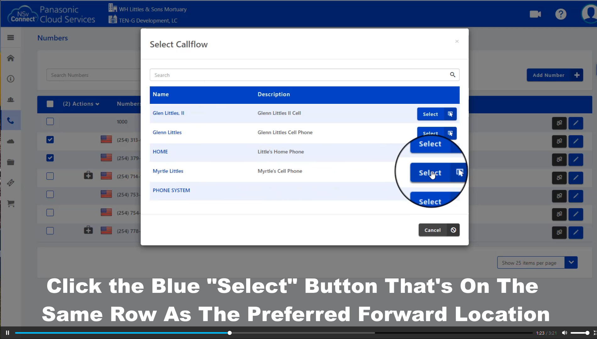 08 - SELECT the FWD Location - TRS Technology Solutions